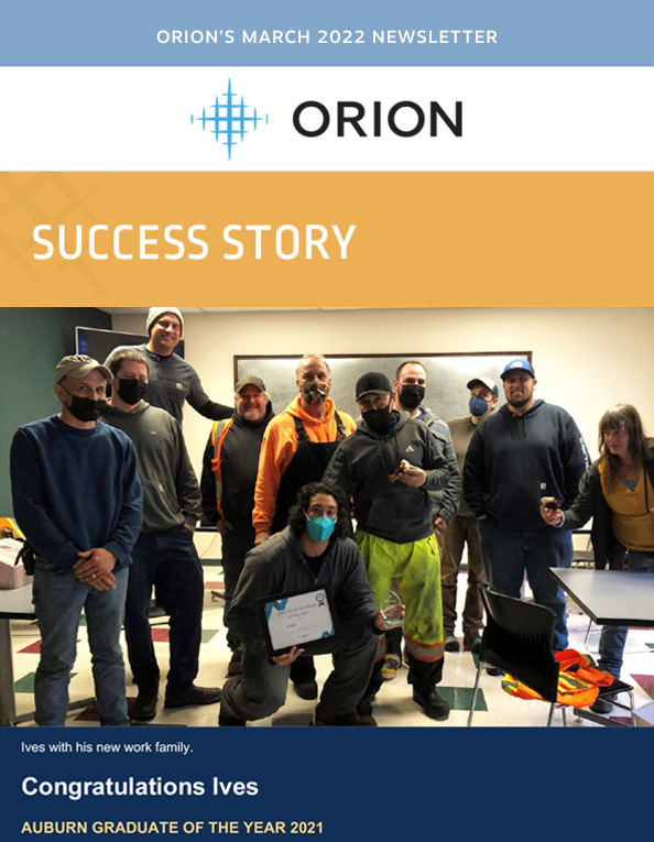 March 2022 Newsletter - Orion Industries : Orion Industries